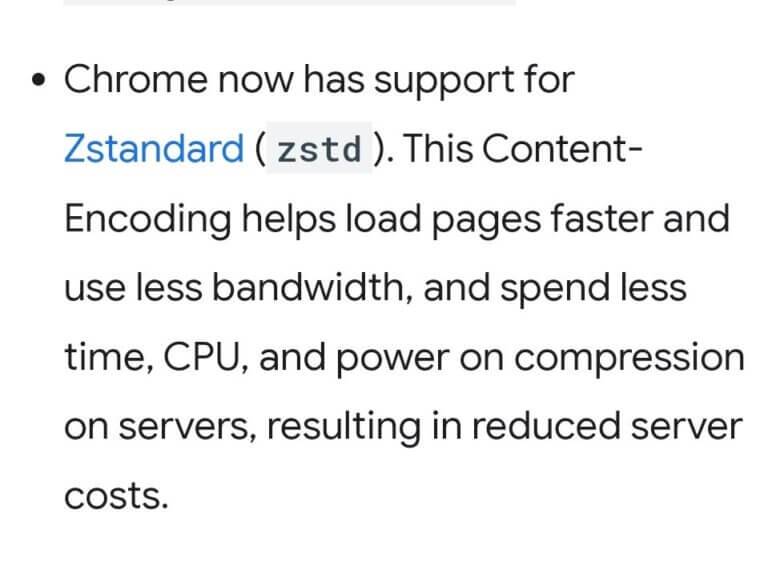 ZSTD arriva ufficialmente su Chrome come algoritmo di compressione delle risorse. - Managed Server